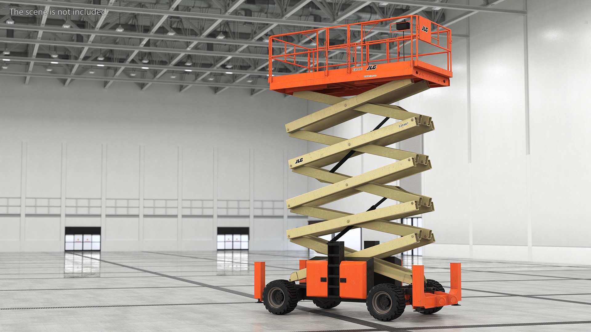 3D JLG Scissor Lift Working Position - TurboSquid 2229362