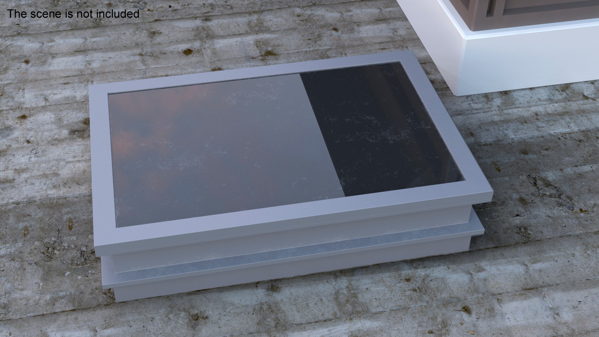 3D Modern Skylight Rectangle Window - TurboSquid 2193373