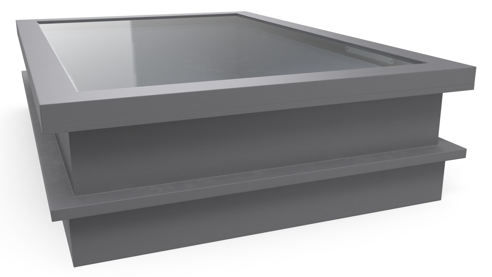 3D Modern Skylight Rectangle Window - TurboSquid 2193373