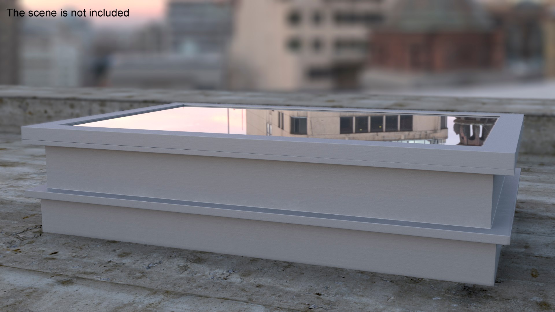 3D Modern Skylight Rectangle Window - TurboSquid 2193373