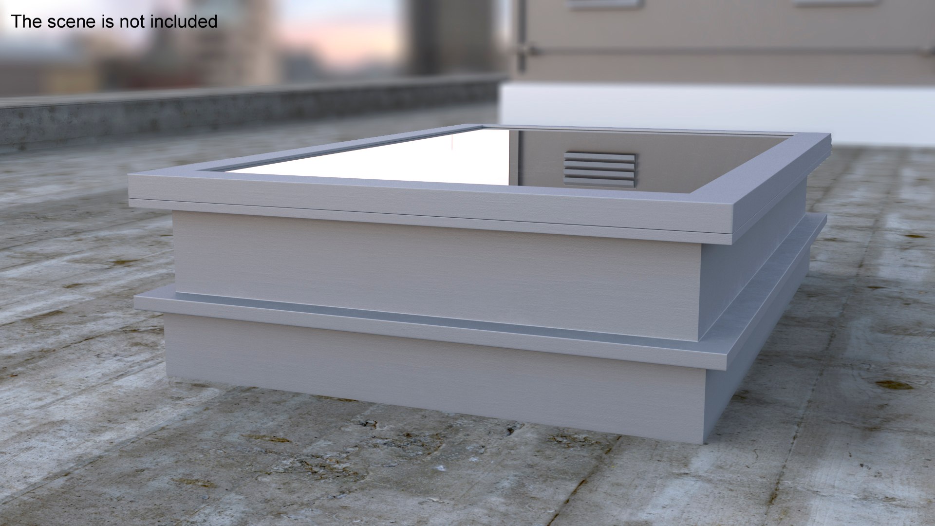 3D Modern Skylight Rectangle Window - TurboSquid 2193373