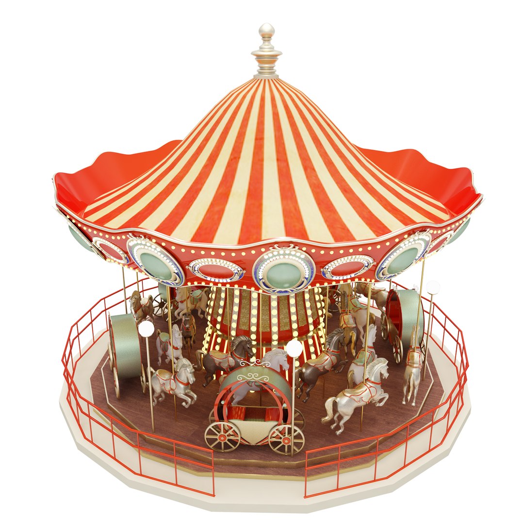 3D Carousel Model - TurboSquid 1453344