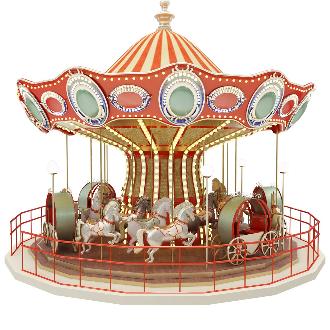3D Carousel Model - TurboSquid 1453344