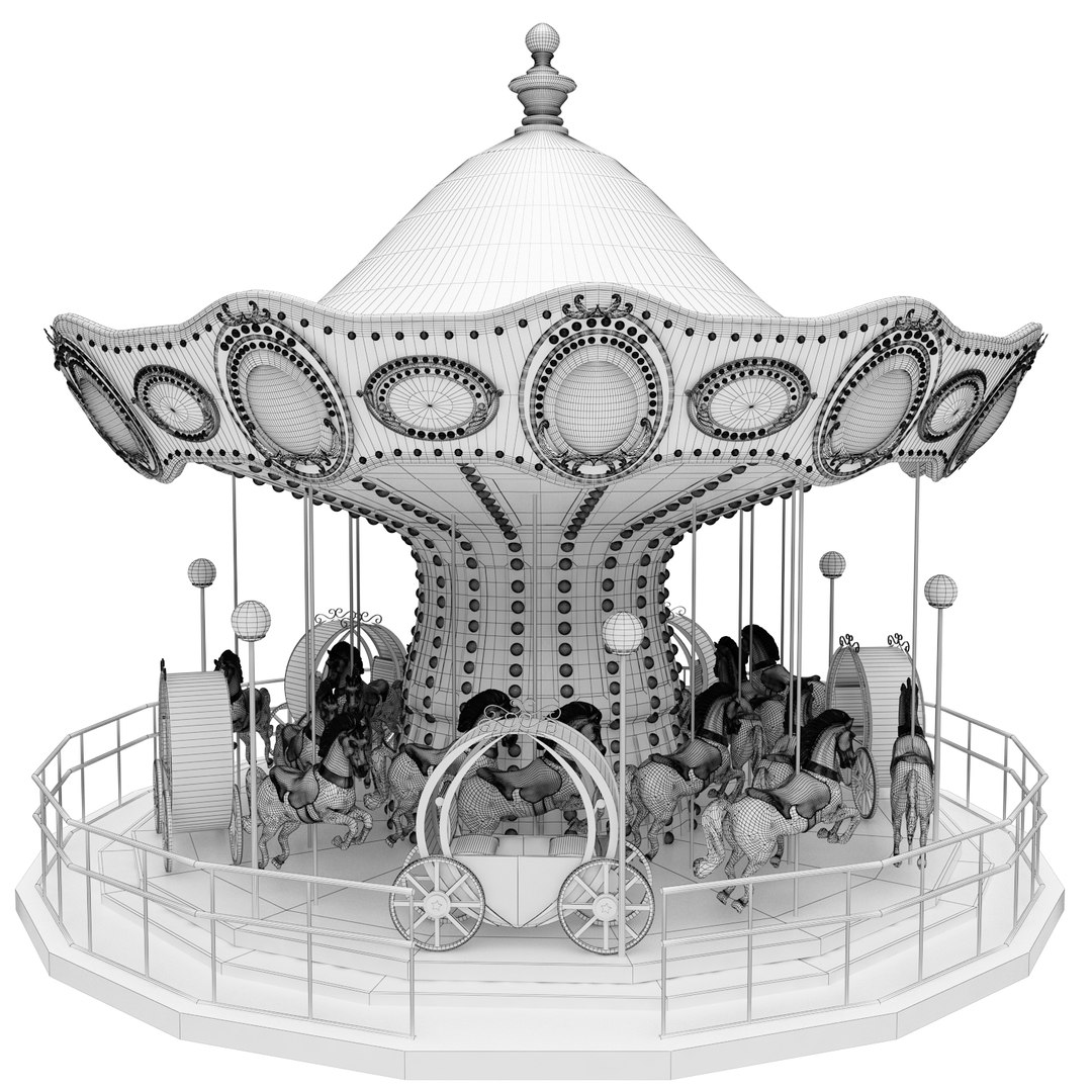 3D Carousel Model - TurboSquid 1453344
