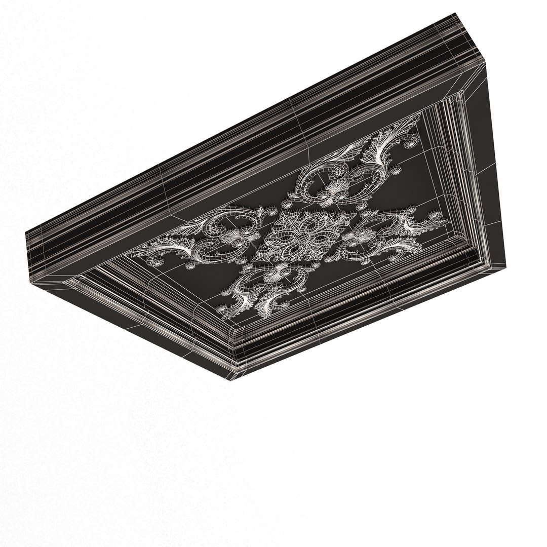 Carved Ceiling Tile 04 3D Model - TurboSquid 2158443