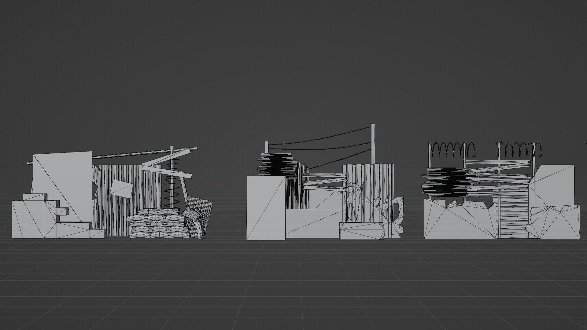 Low Poly Apocalypse Stylized Fences 3D - TurboSquid 1919000
