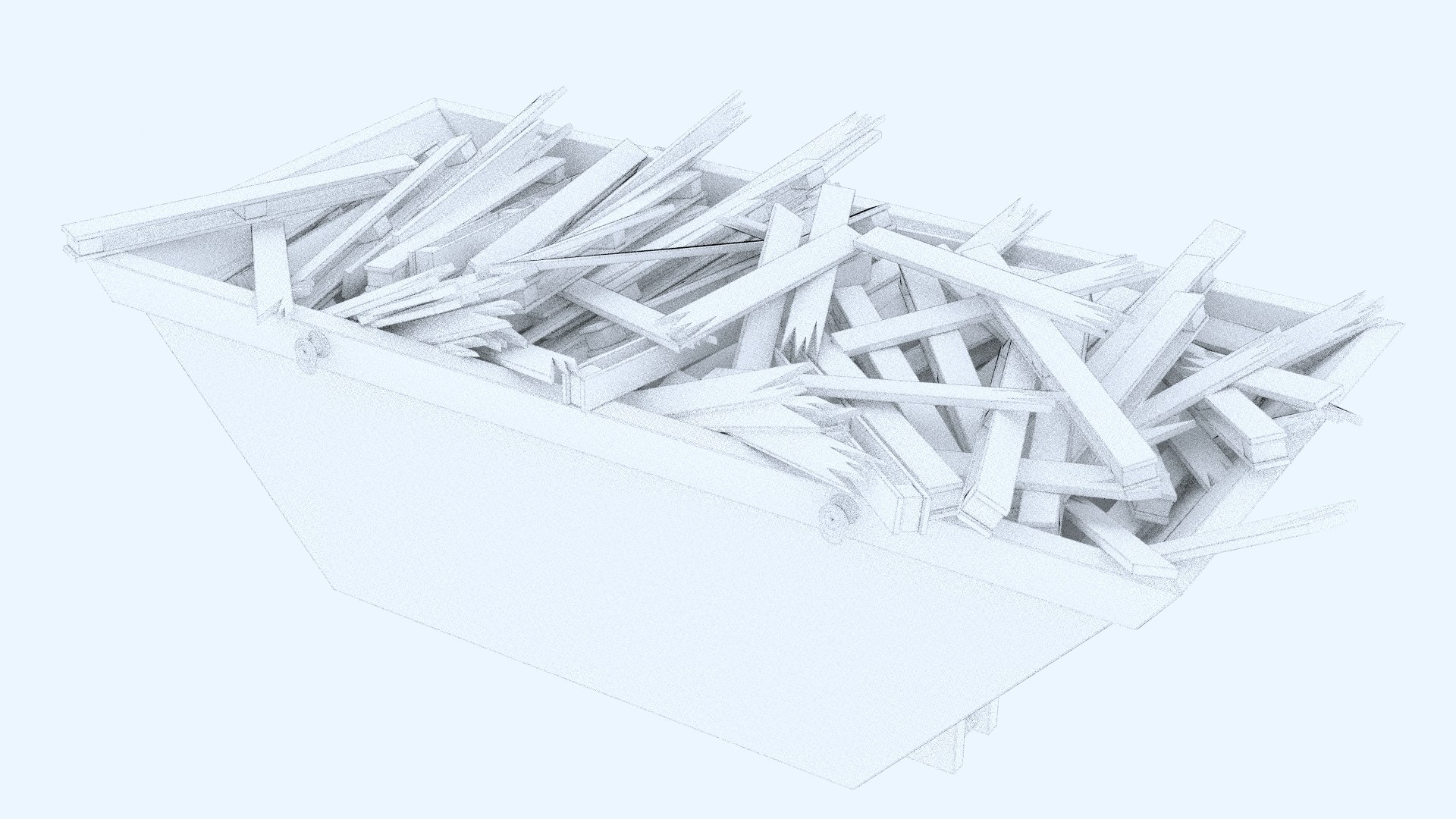 Industrial Container With Broken Pallets 3D Model - TurboSquid 1966384