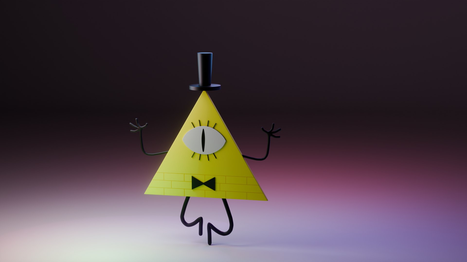 Bill Cipher Cartoon Character 3D - TurboSquid 2314342
