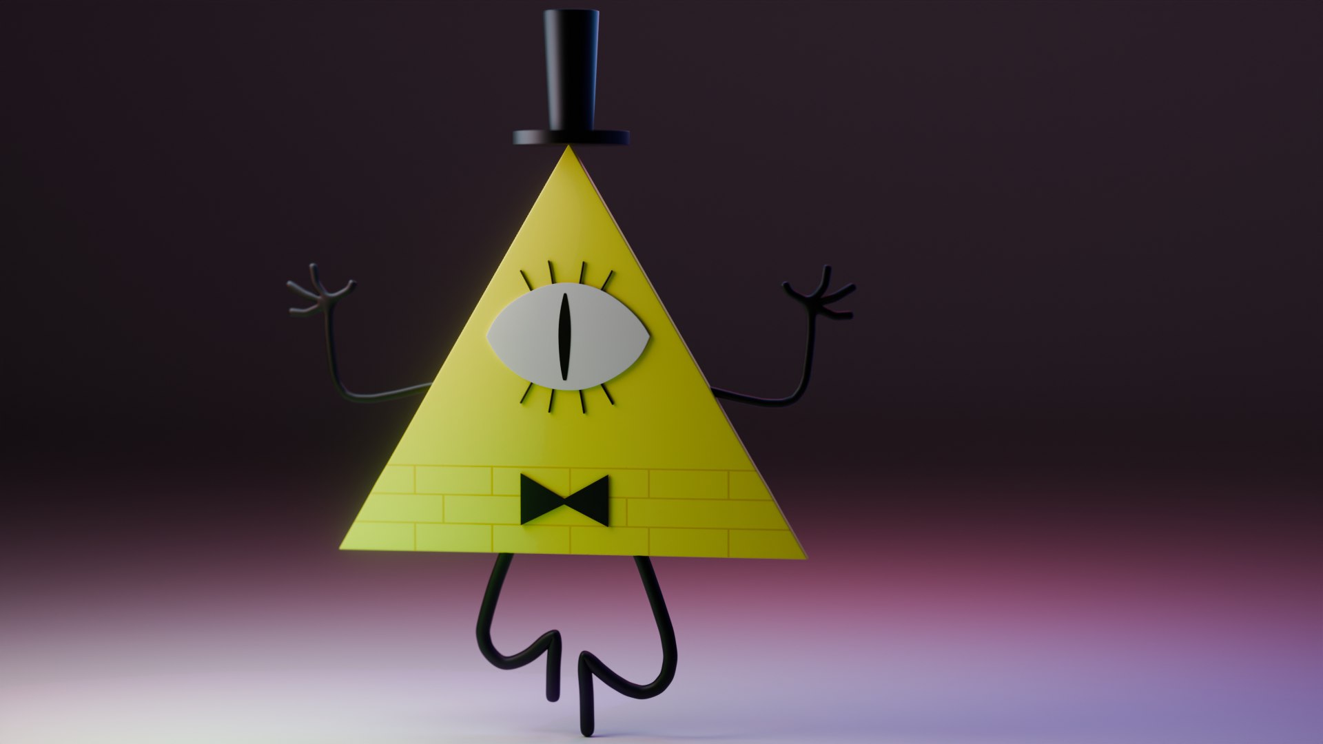 Bill Cipher Cartoon Character 3D - TurboSquid 2314342