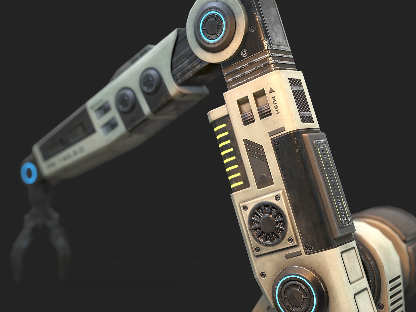 3D futuristic robotic arm - TurboSquid 1254015