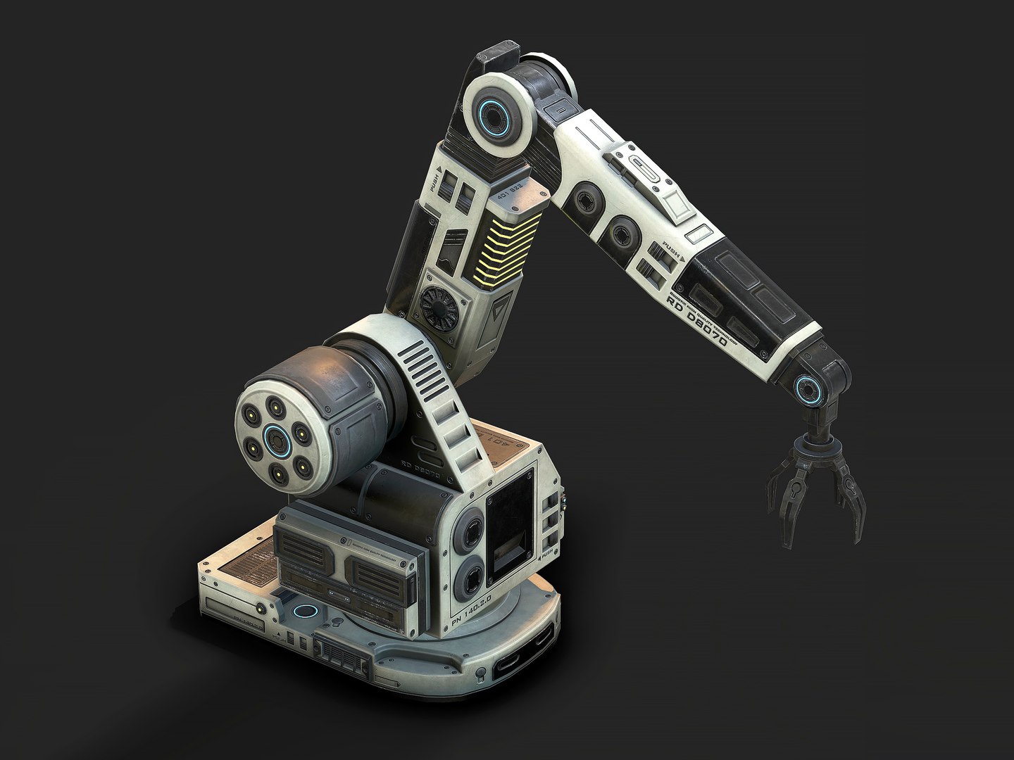 3D futuristic robotic arm - TurboSquid 1254015