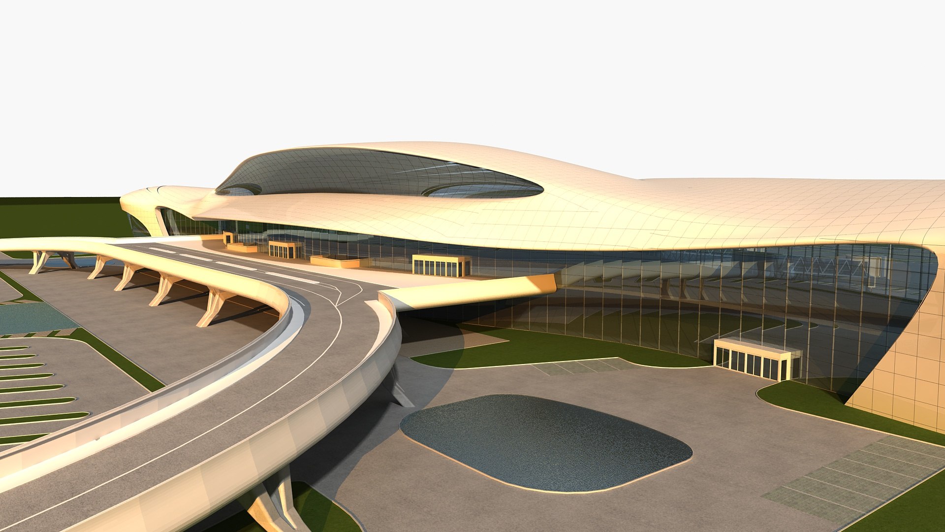 Airport Terminal 3D - TurboSquid 2472079
