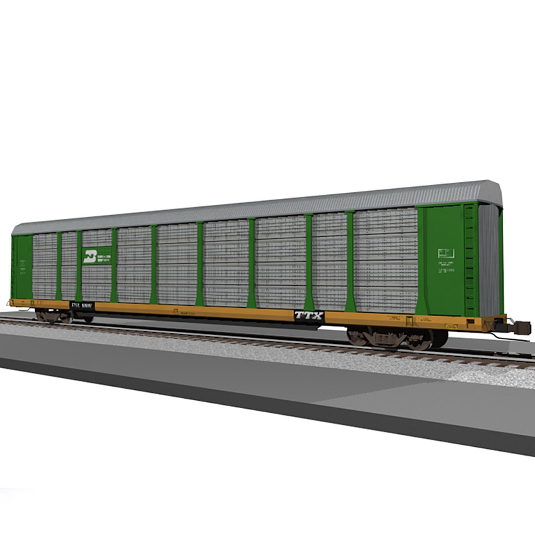 Cinema4d Train Car Autorack