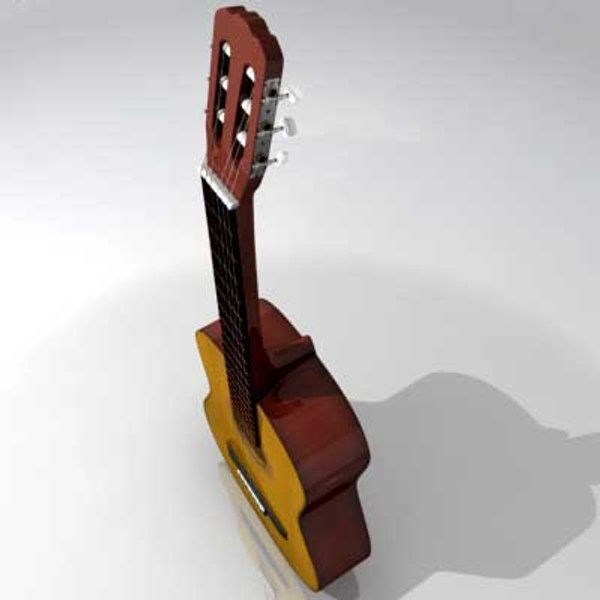 3d realistic classical guitar