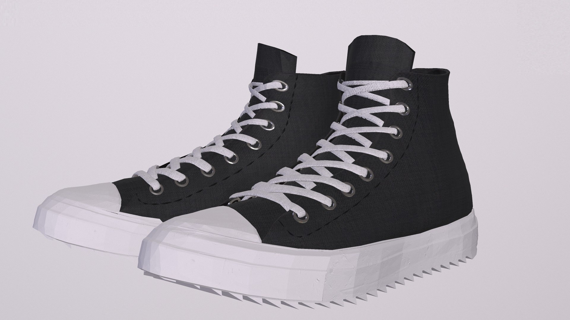modelo 3d Rick Owens Ramones botas low-poly PBR - TurboSquid 1864238
