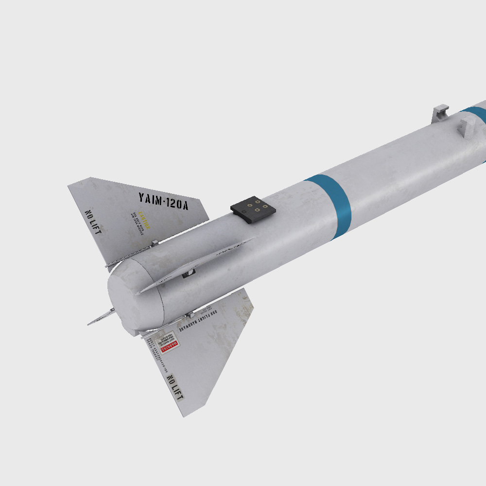 3ds max aim-120 missile amraam
