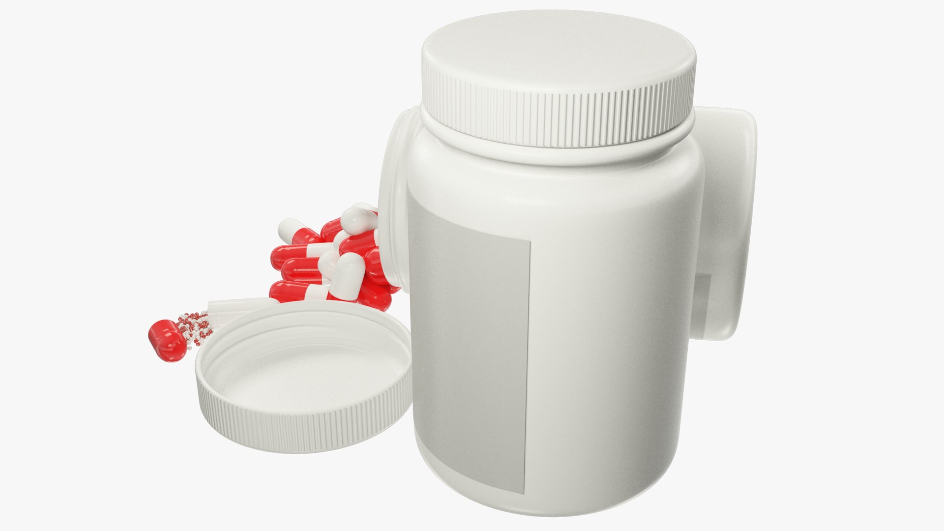 Plastic Jar Pills 3D Model - TurboSquid 1555116
