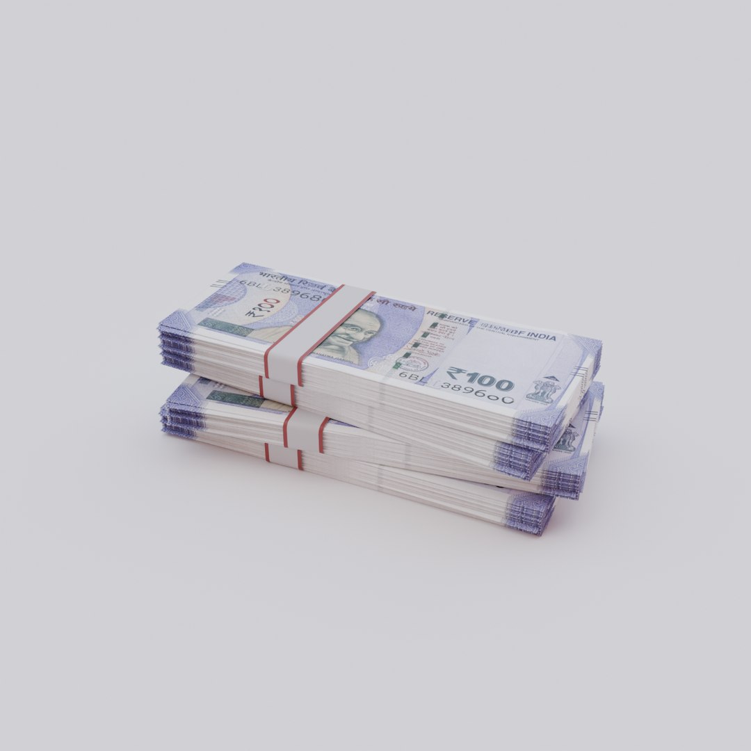 3D 100 Indian Rupee INR Currency - TurboSquid 2380204