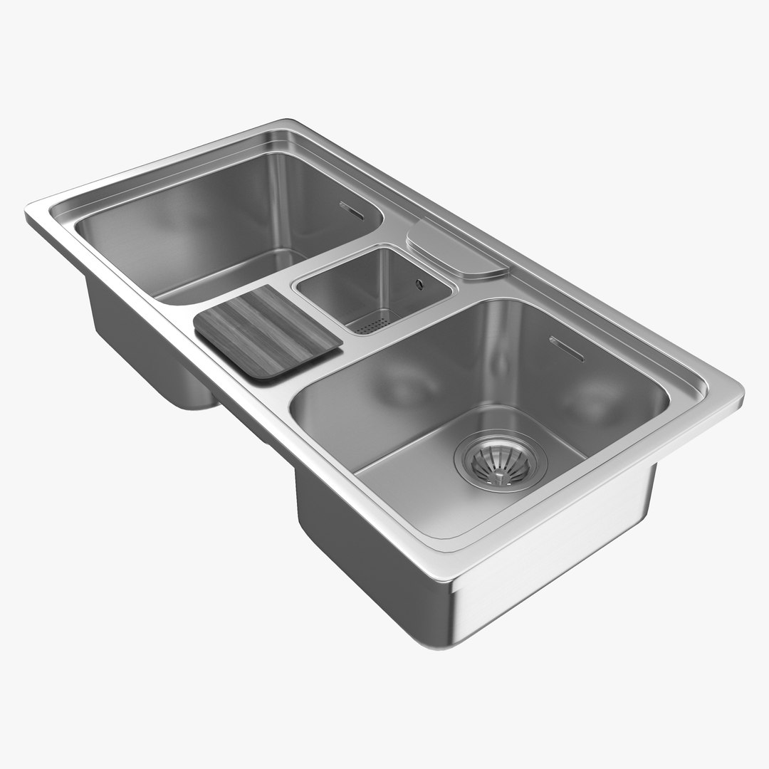 3D Alpes-Inox Kitchen Sink Collection Model - TurboSquid 1989957