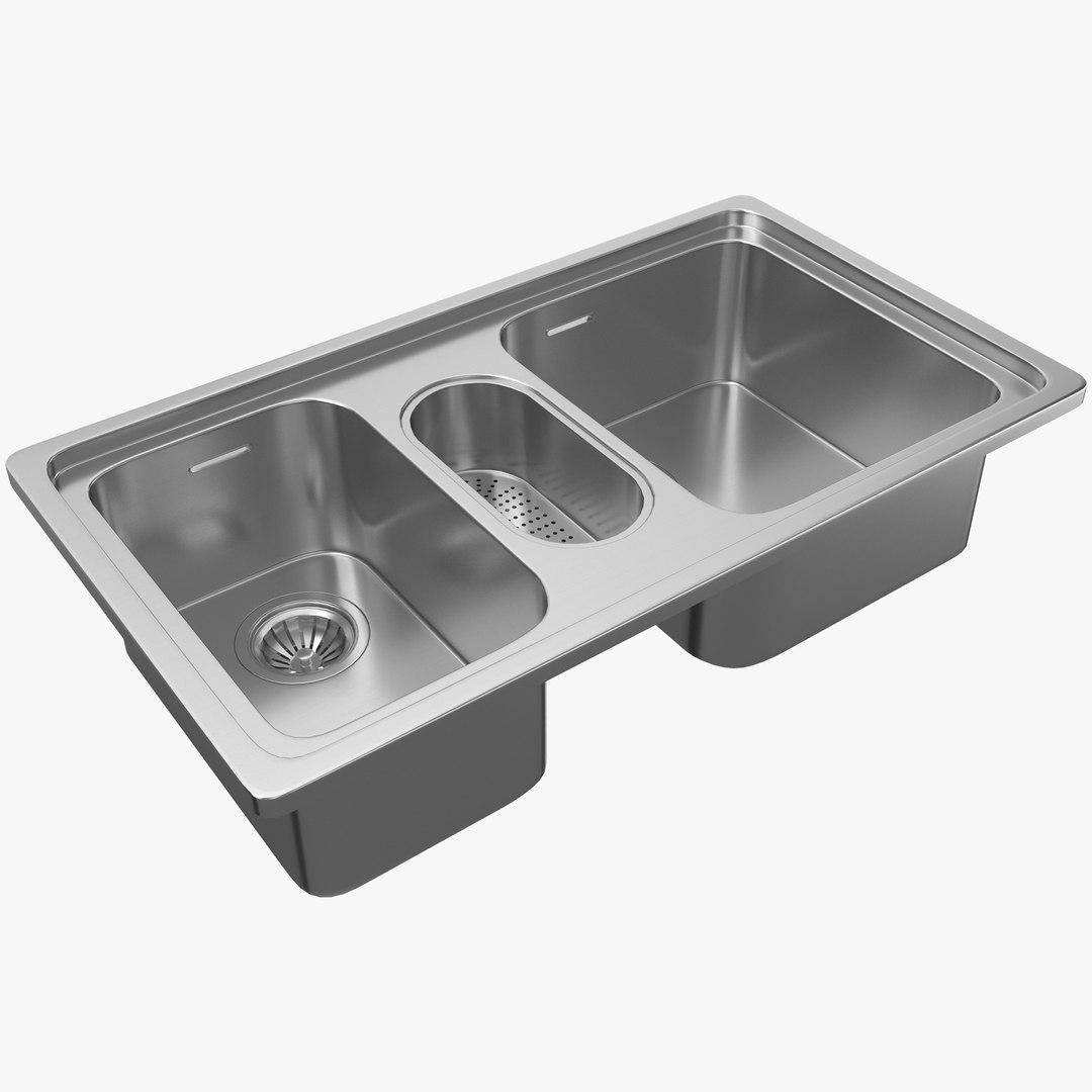 3D Alpes-Inox Kitchen Sink Collection Model - TurboSquid 1989957