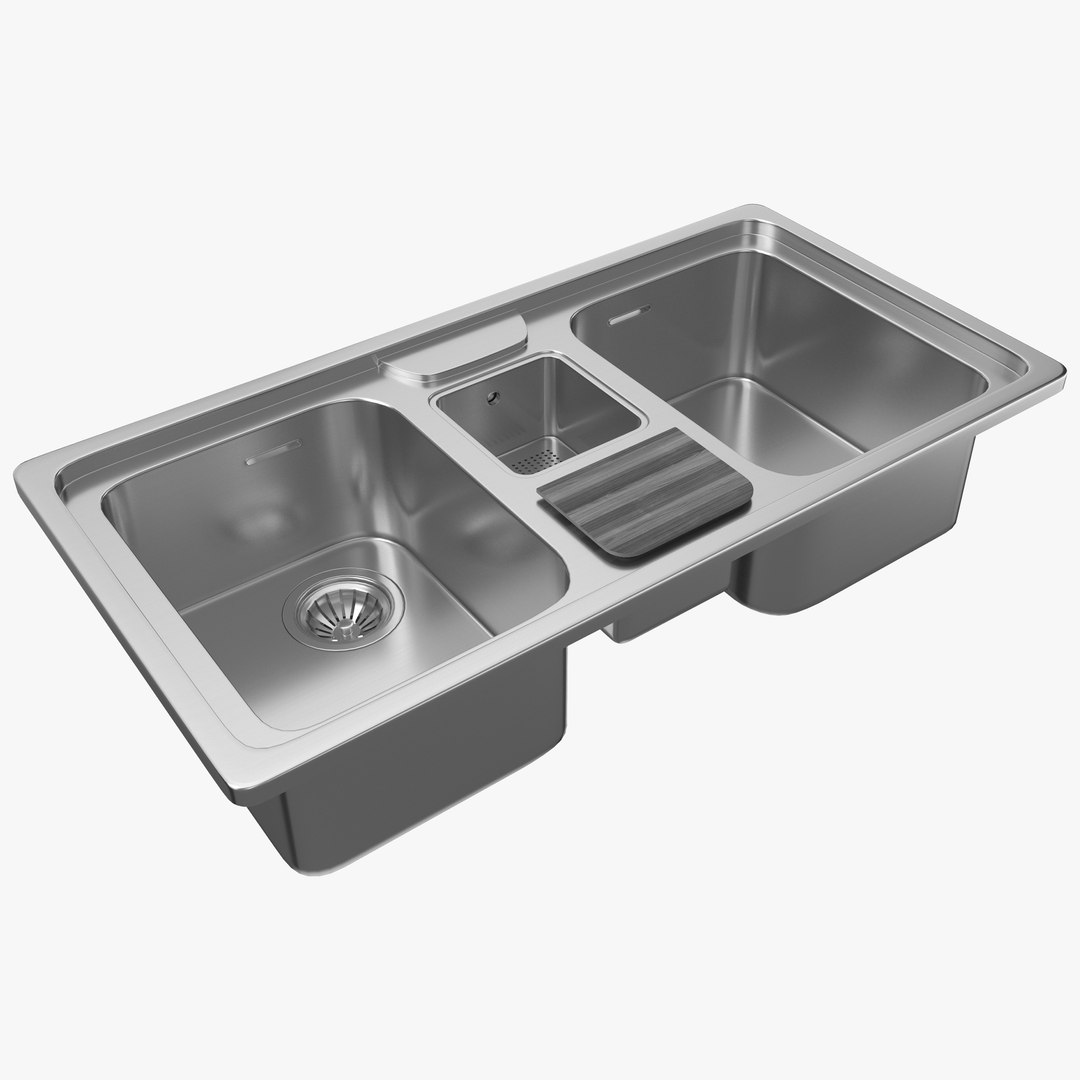 3D Alpes-Inox Kitchen Sink Collection Model - TurboSquid 1989957