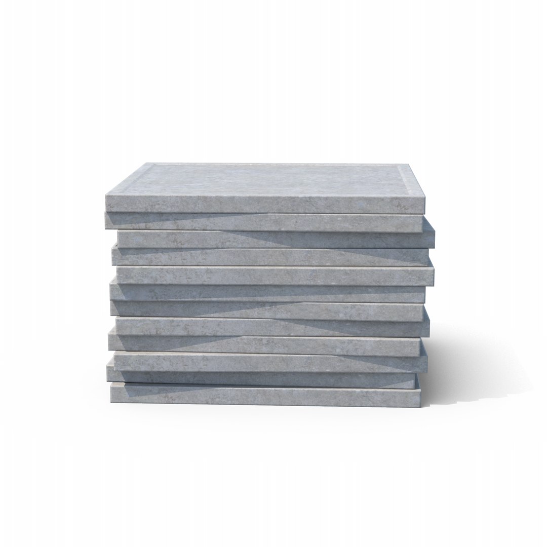3D Concrete Panels Stack Model - TurboSquid 2436641