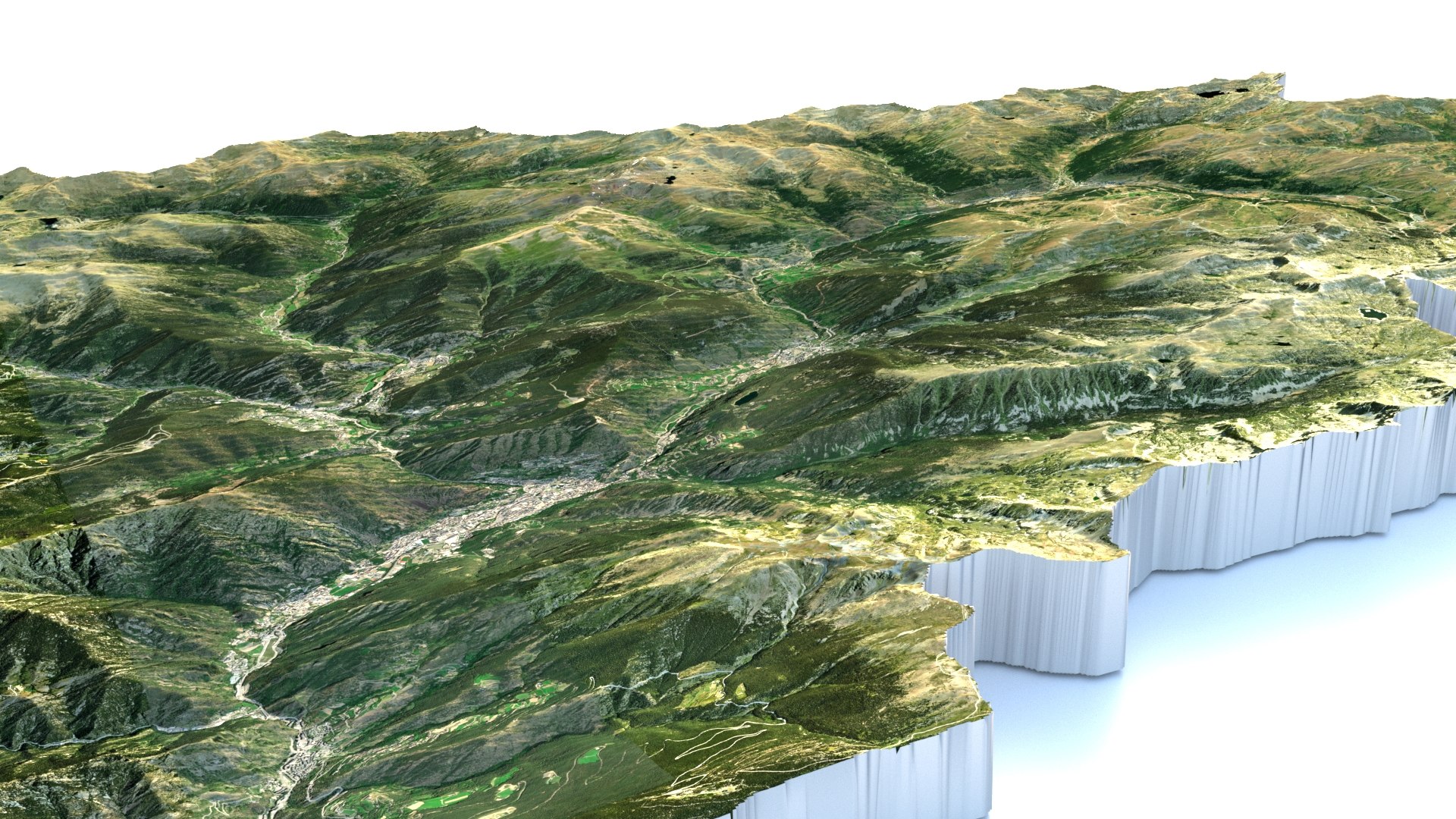 3D Andorra Terrain 3d Model - TurboSquid 2318938