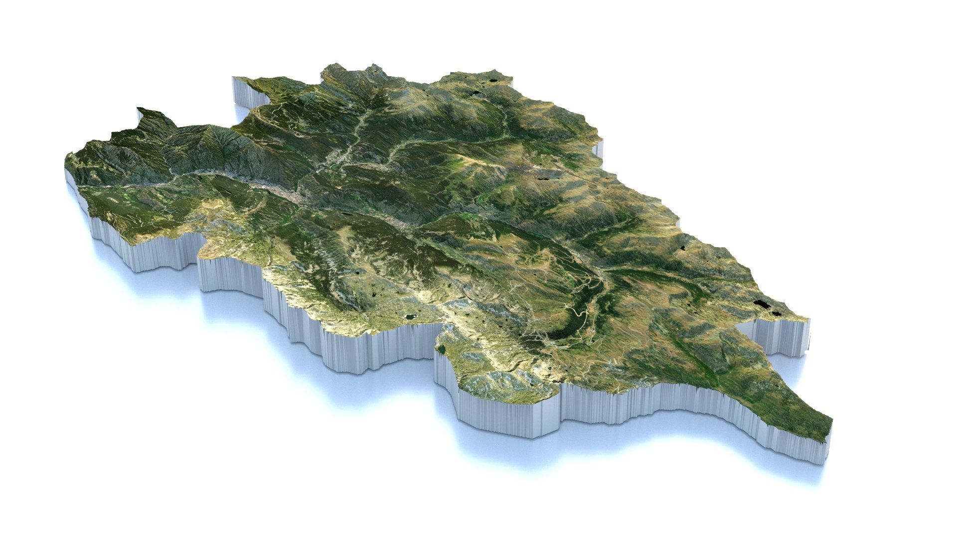 3D Andorra Terrain 3d Model - TurboSquid 2318938