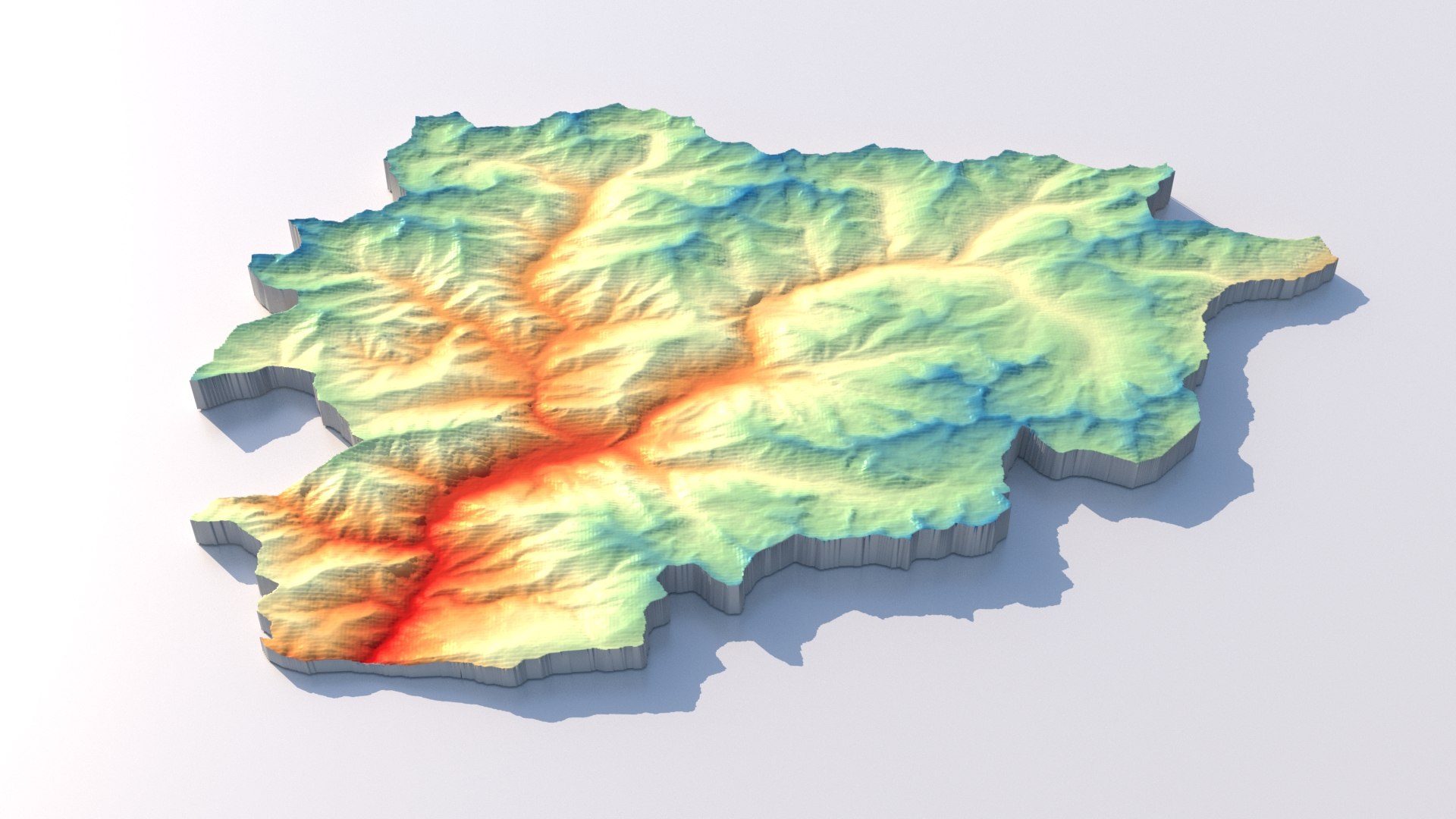 3D Andorra Terrain 3d Model - TurboSquid 2318938