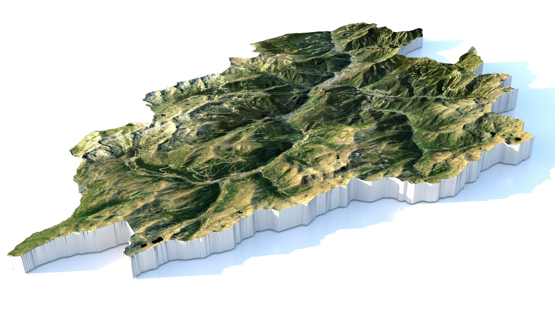 3D Andorra Terrain 3d Model - TurboSquid 2318938