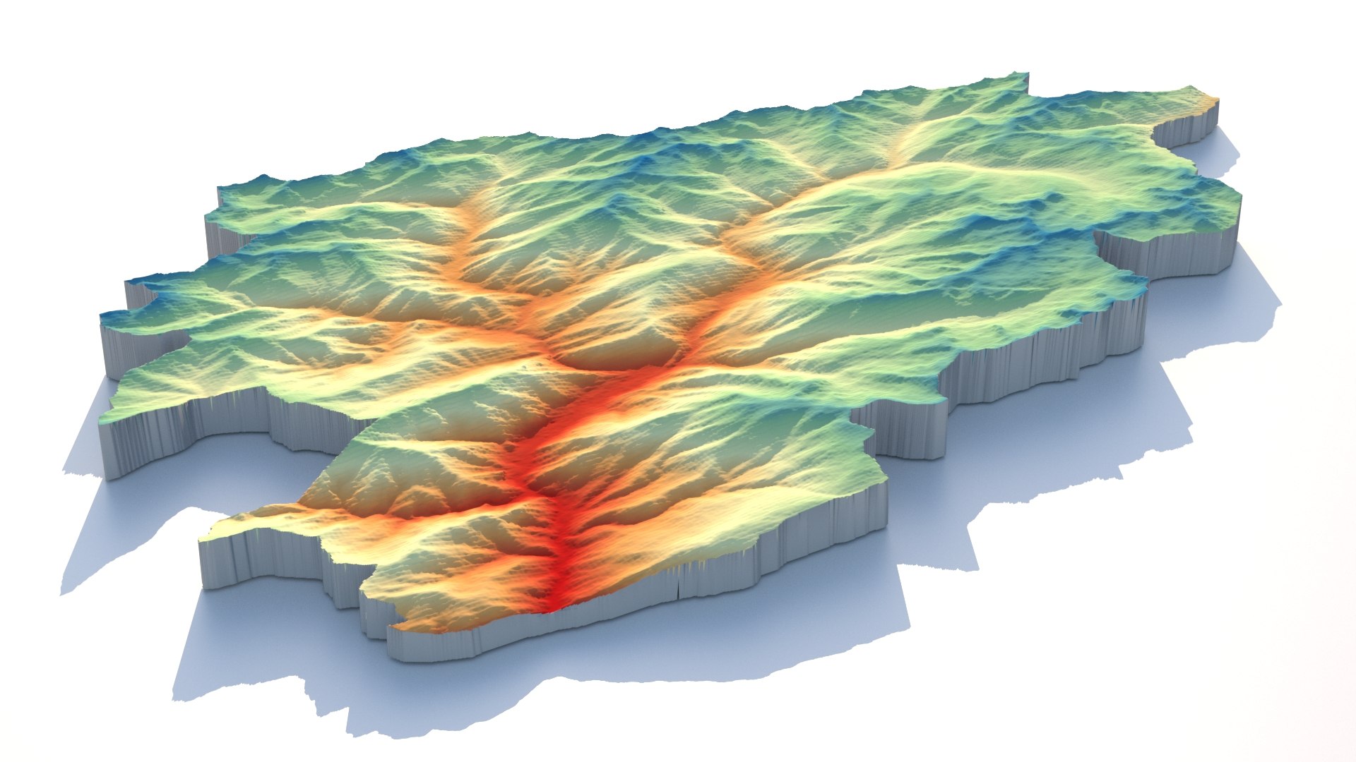 3D Andorra Terrain 3d Model - TurboSquid 2318938
