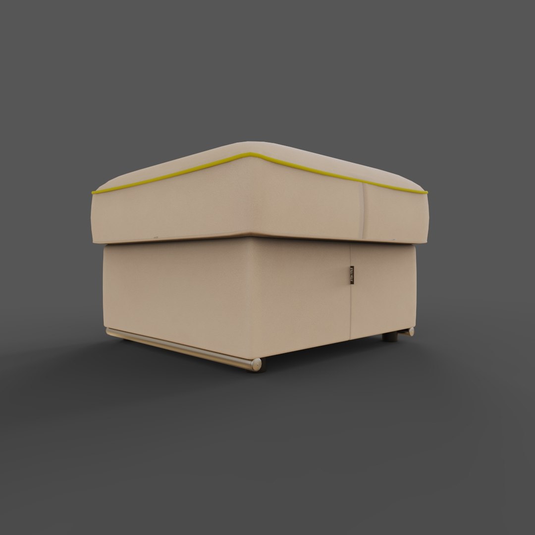 Ottoman Poof Blest Sicily 3D Model - TurboSquid 1759578