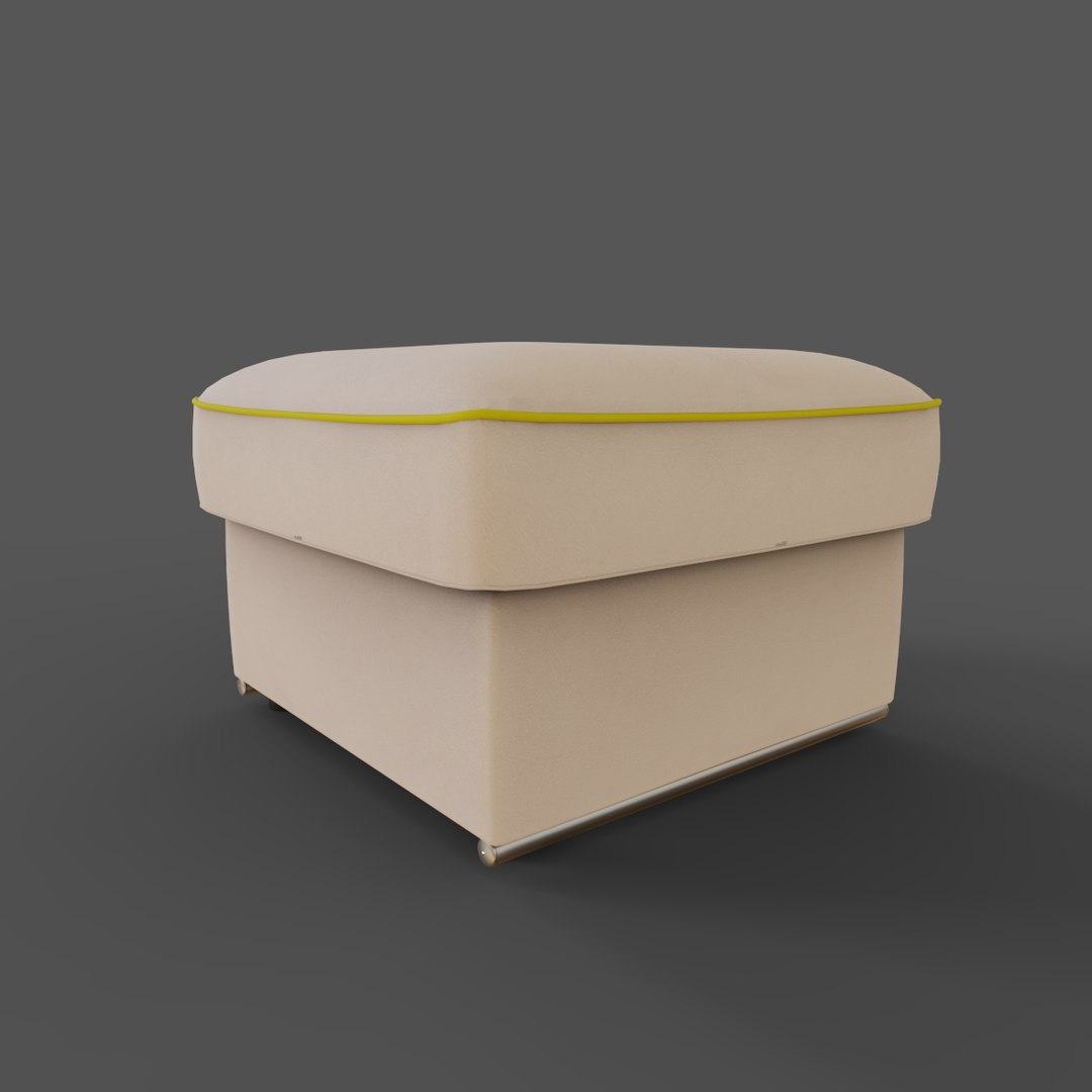 Ottoman Poof Blest Sicily 3D Model - TurboSquid 1759578