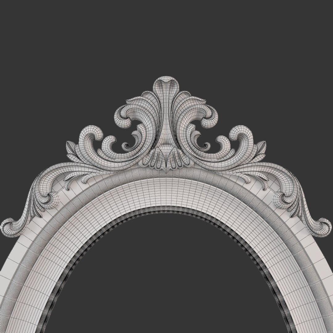 Frame Oval Mirror 3D Model - TurboSquid 1338103