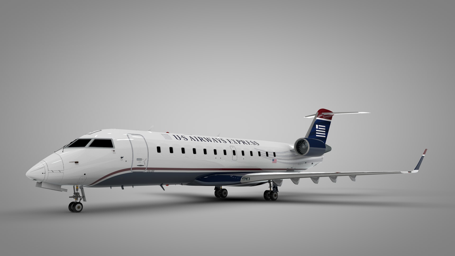 3D Airways Express Bombardier Crj Model - TurboSquid 1655214