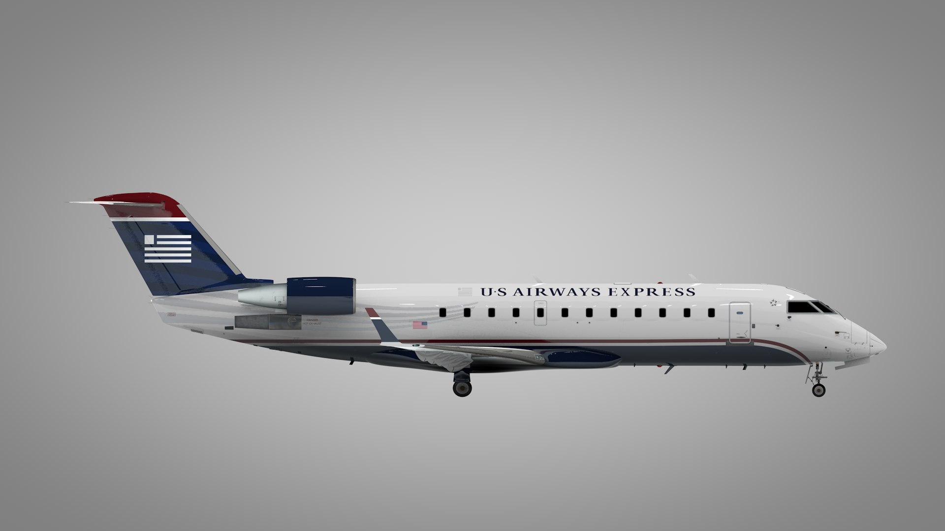 3D Airways Express Bombardier Crj Model - TurboSquid 1655214
