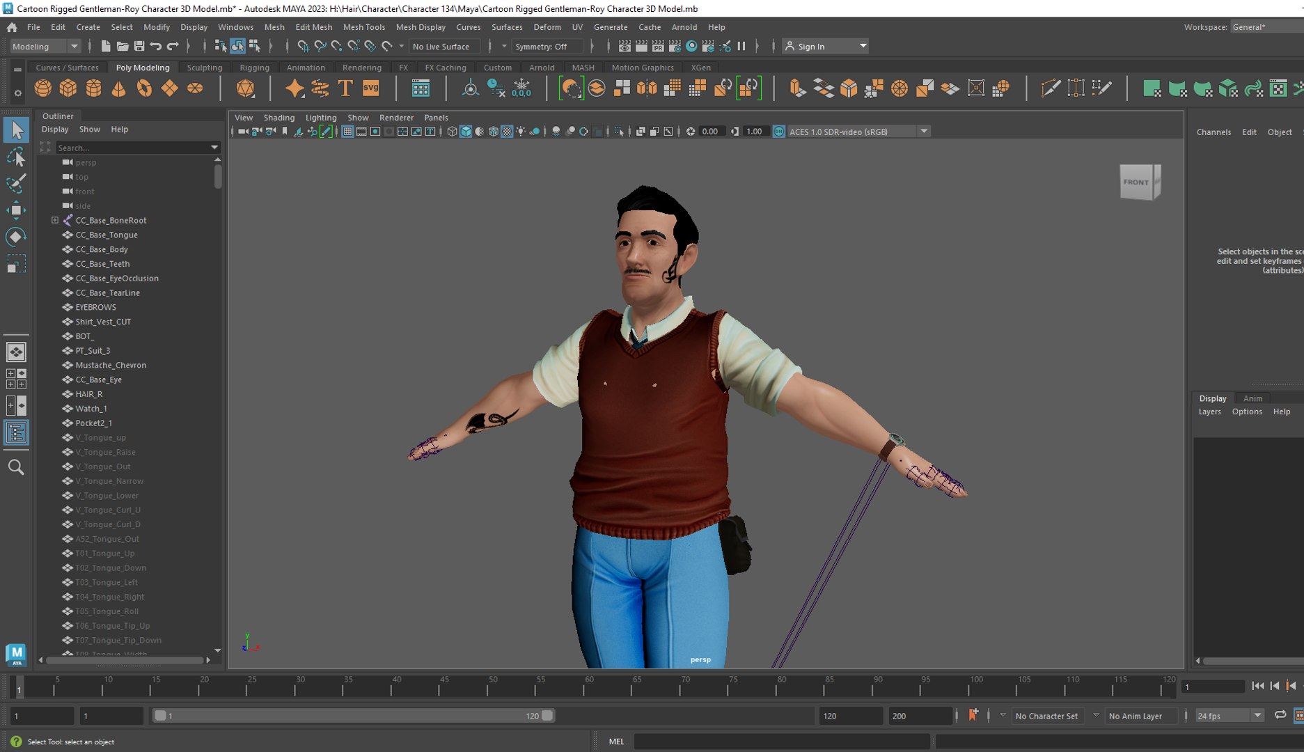 3D Cartoon Rigged Gentleman-Roy Character 3D Model - TurboSquid 2186698