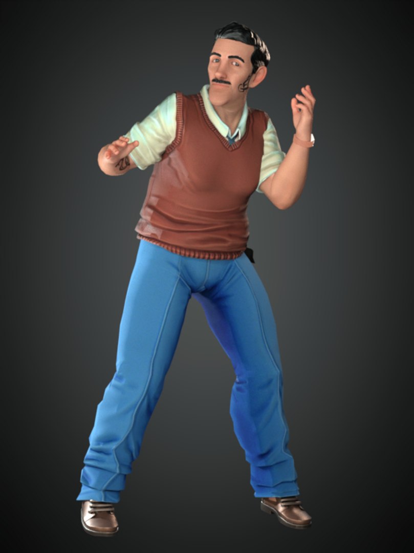 3D Cartoon Rigged Gentleman-Roy Character 3D Model - TurboSquid 2186698