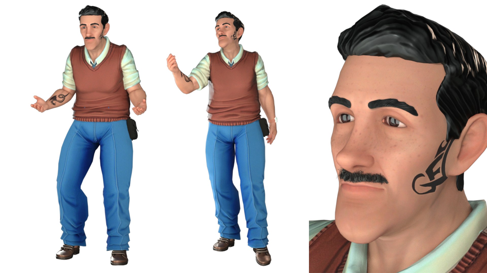 3D Cartoon Rigged Gentleman-Roy Character 3D Model - TurboSquid 2186698