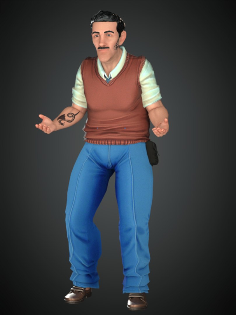 3D Cartoon Rigged Gentleman-Roy Character 3D Model - TurboSquid 2186698