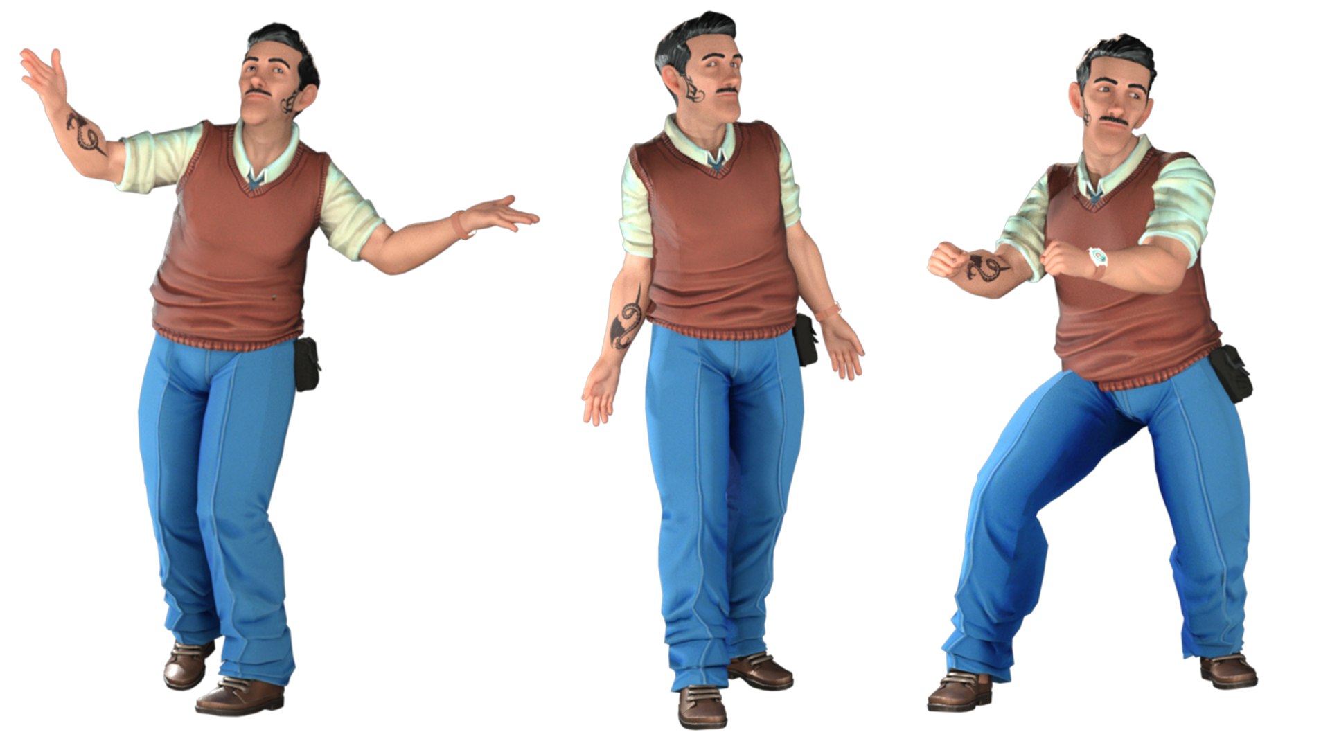 3D Cartoon Rigged Gentleman-Roy Character 3D Model - TurboSquid 2186698
