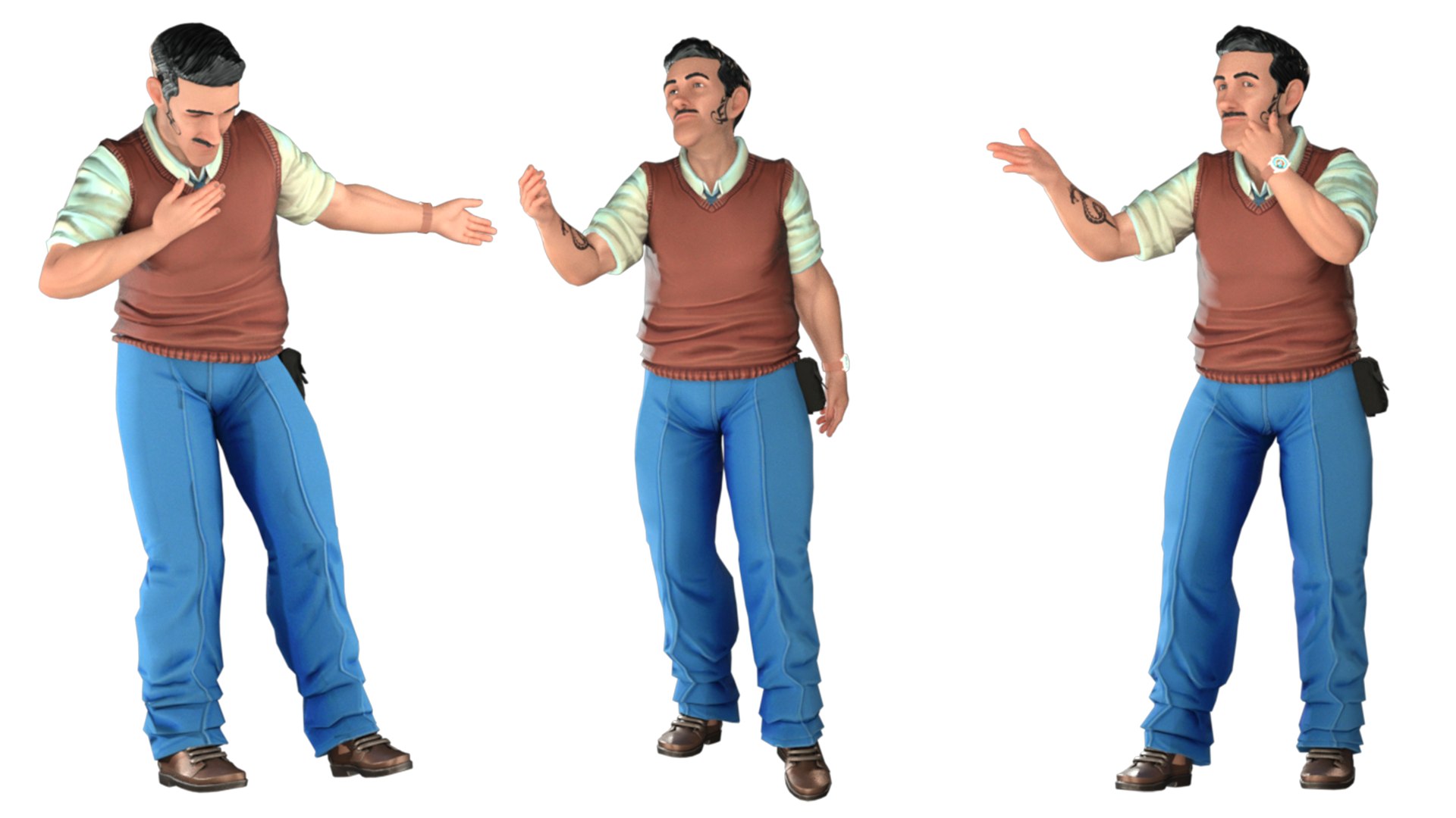 3D Cartoon Rigged Gentleman-Roy Character 3D Model - TurboSquid 2186698