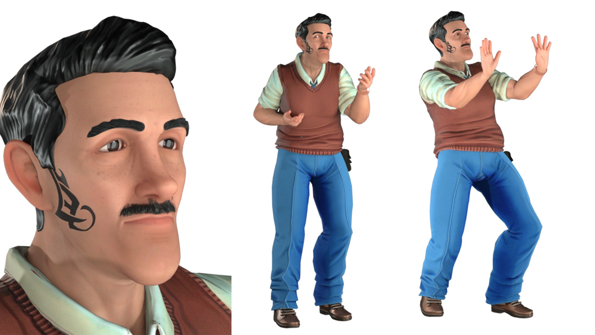 3D Cartoon Rigged Gentleman-Roy Character 3D Model - TurboSquid 2186698