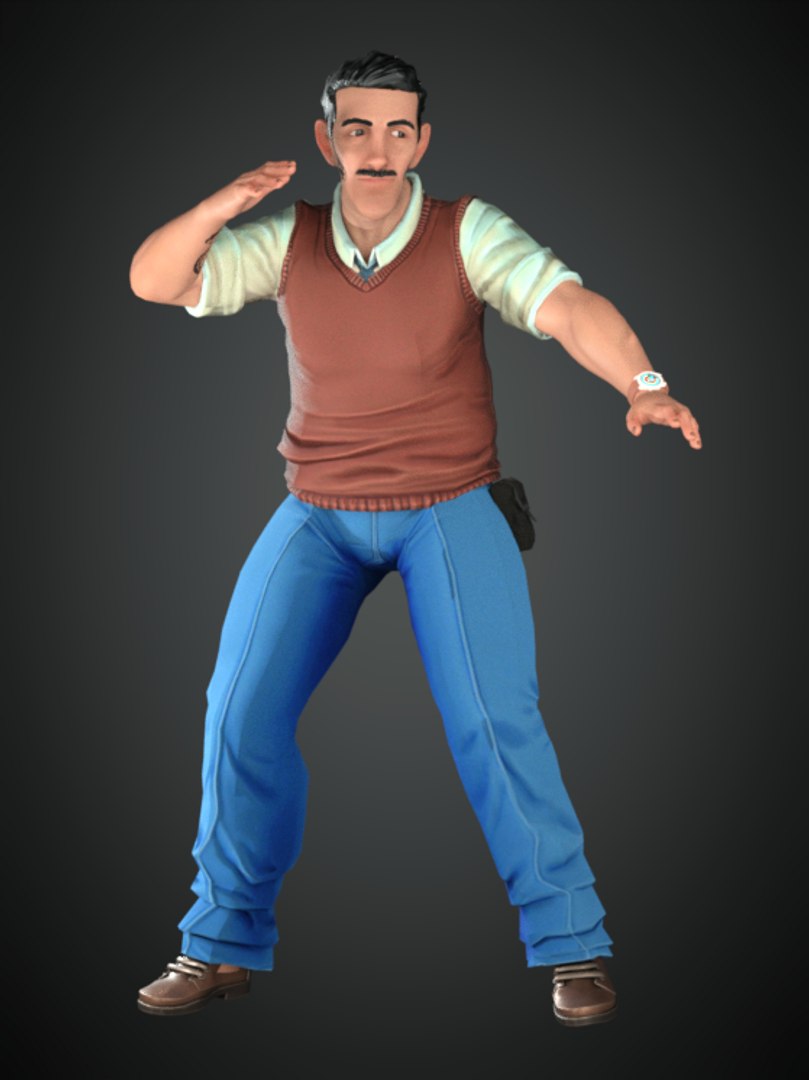 3D Cartoon Rigged Gentleman-Roy Character 3D Model - TurboSquid 2186698