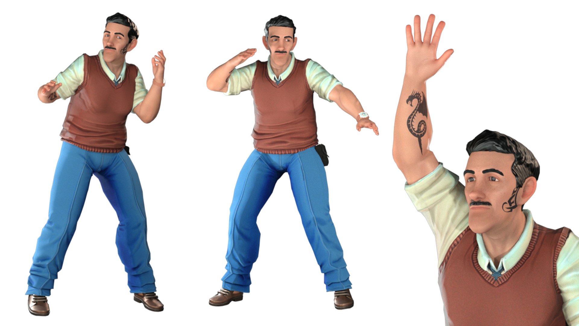 3D Cartoon Rigged Gentleman-Roy Character 3D Model - TurboSquid 2186698