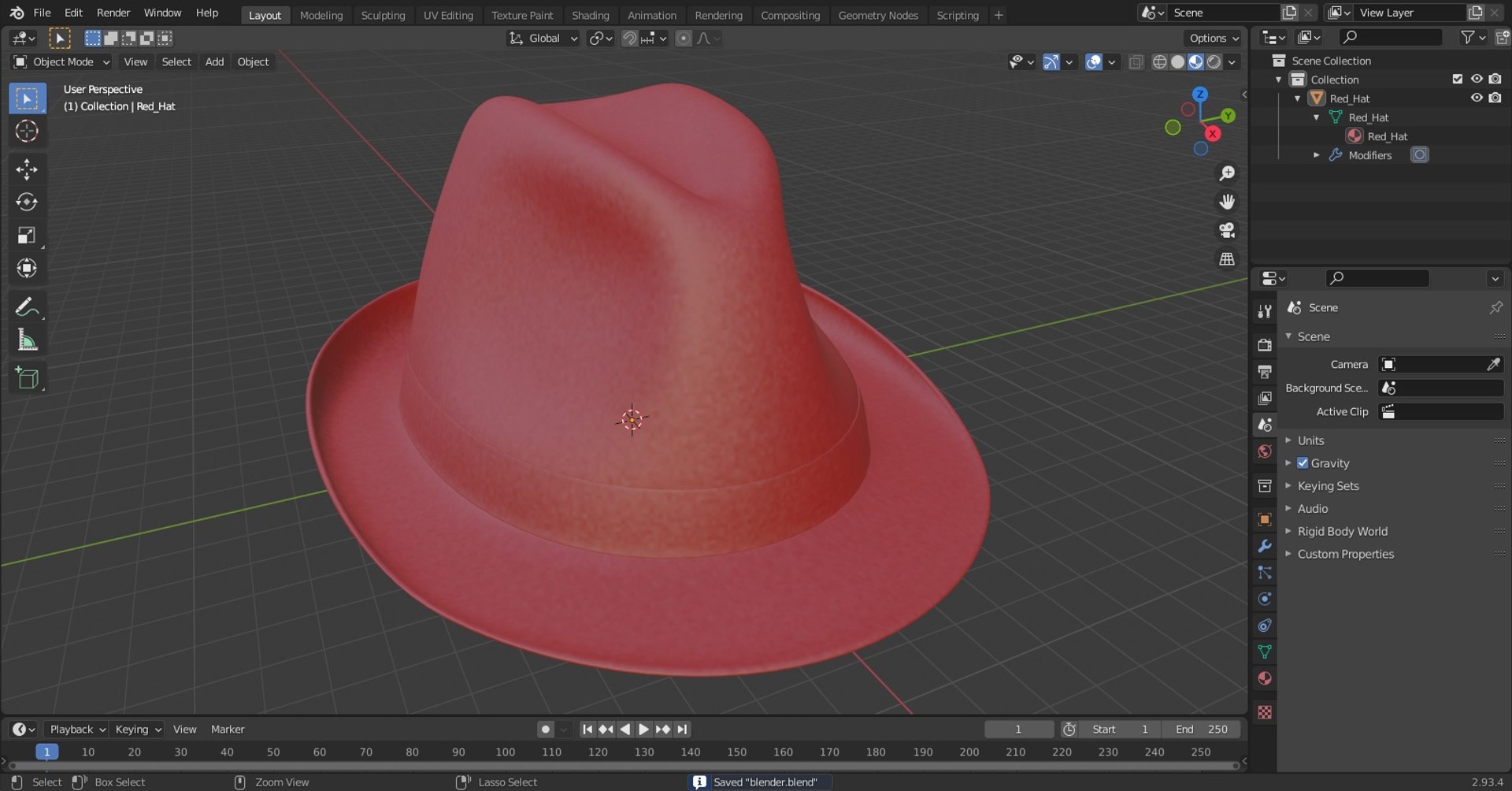 3D Red Hat - TurboSquid 1919127