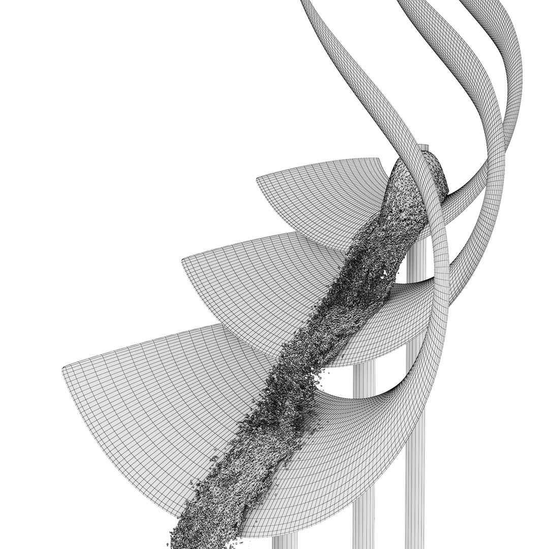 Swirl Element Stainless Steel Fountain 3D - TurboSquid 2082401