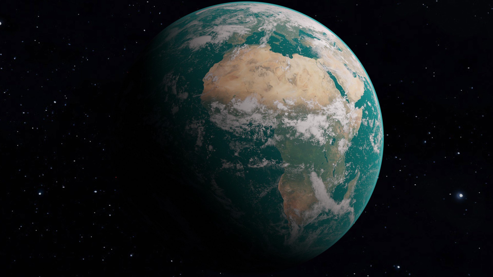 3D ALPHA EARTH PLANET WITH MOVABLE SPACESHIP - TurboSquid 1835615