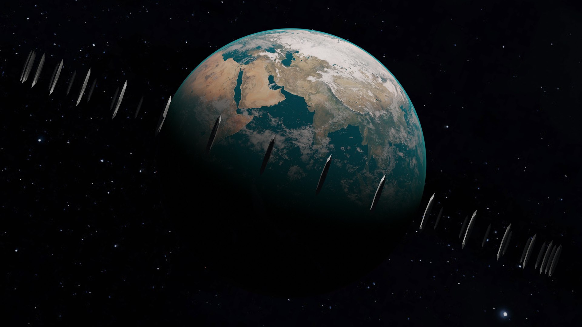 3D ALPHA EARTH PLANET WITH MOVABLE SPACESHIP - TurboSquid 1835615