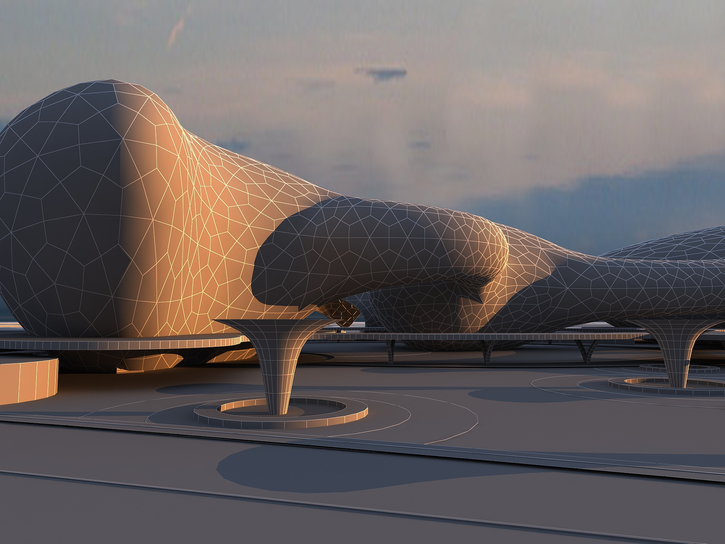 3D Futuristic Museum 2 - TurboSquid 1909861